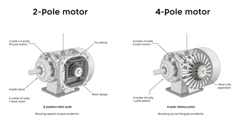 Motor elétrico 2 polos vs 4 polos: entenda as diferenças